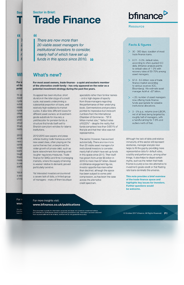Trade Finance: Sector in Brief 2017