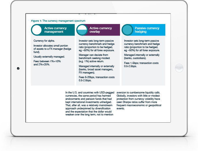 Managing Currency Risk in a Two-Speed World